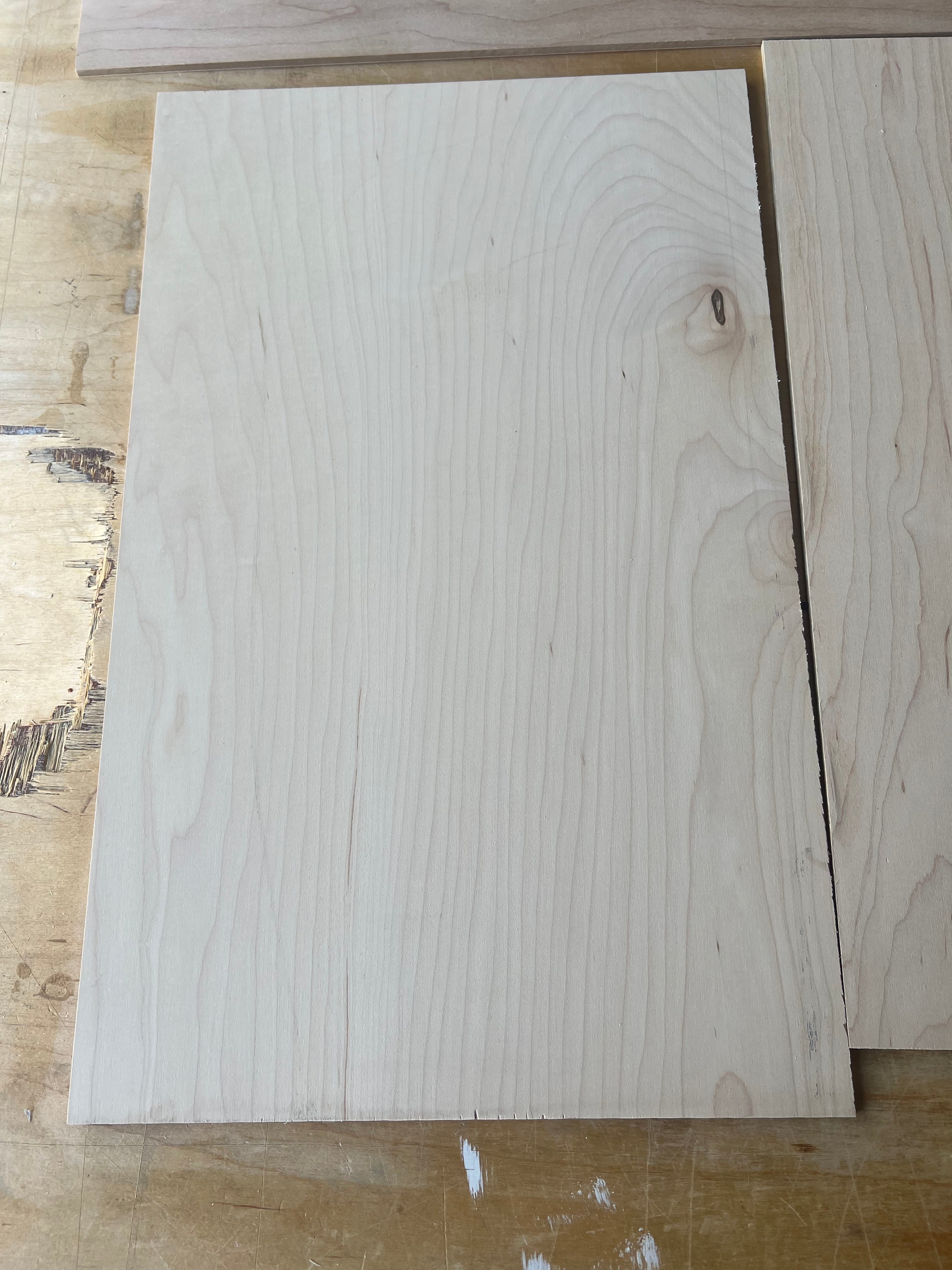 ***Discounted*** 1/4” Maple w/MDF core ~12x19” - 20 sheets – Underwood ...